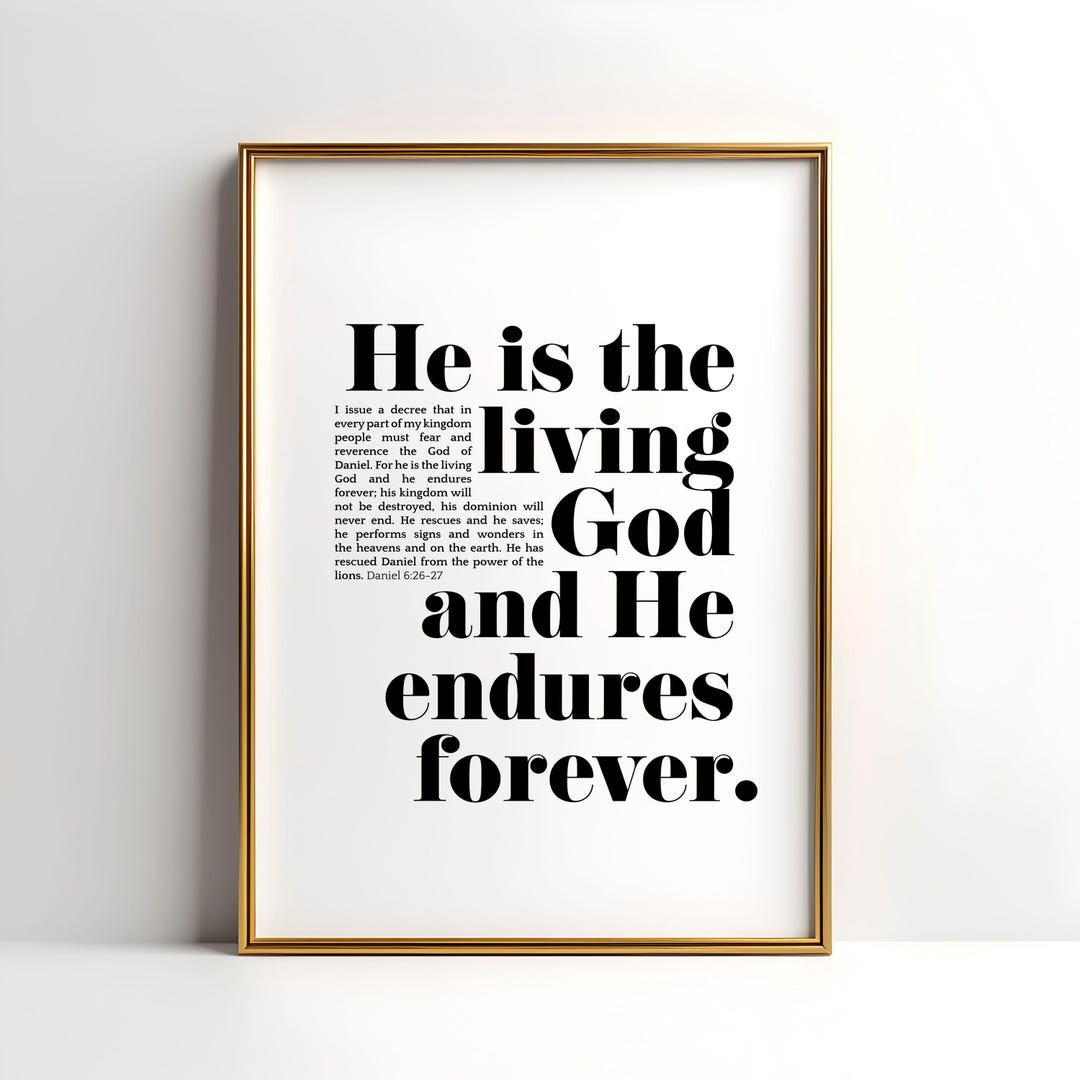 Daniel 6:26-27 Bible Verse Print, Christian Wall Art (digital Download ...