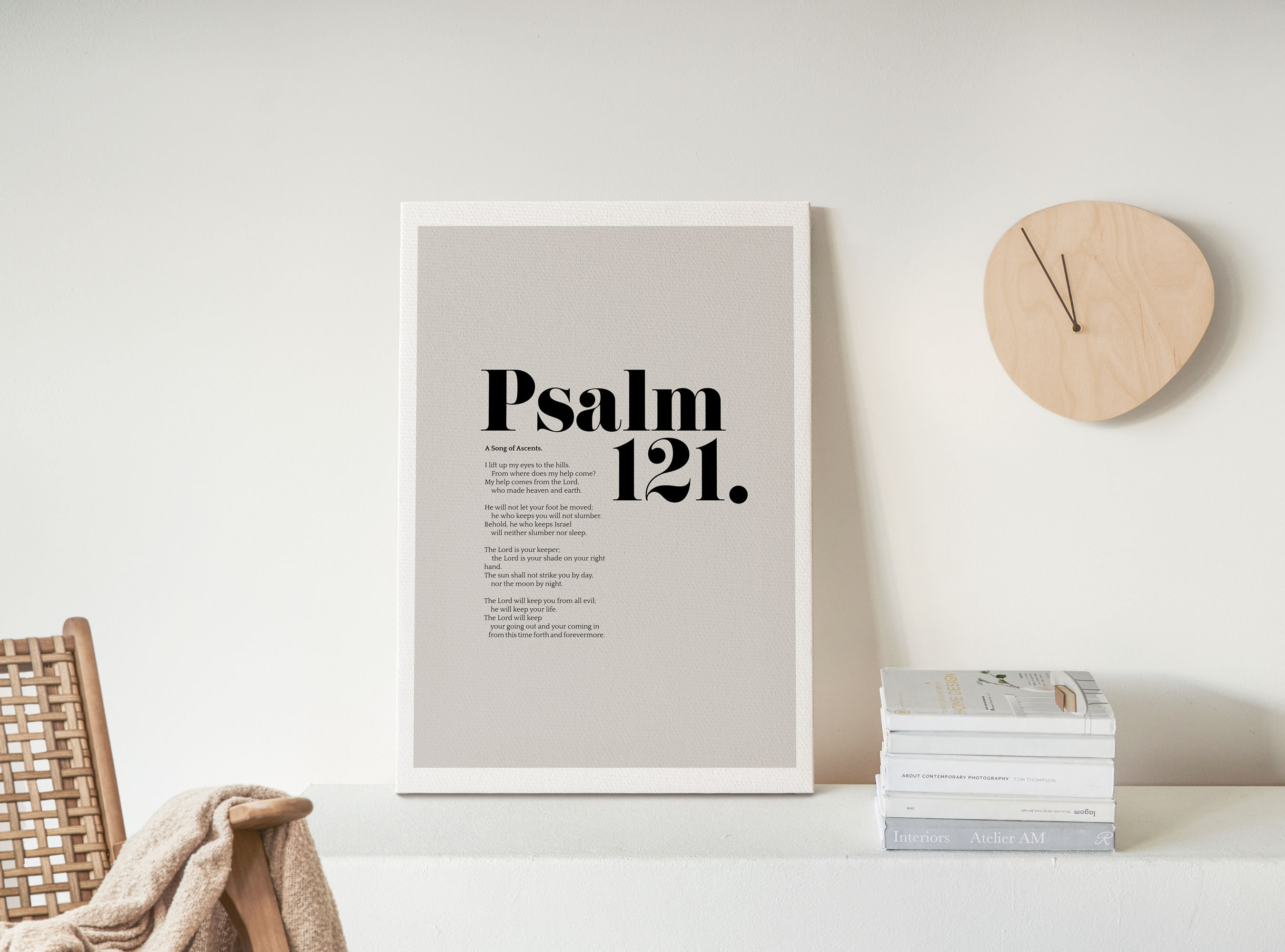 Art mural de versets bibliques du psaume 125, décoration minimaliste ...