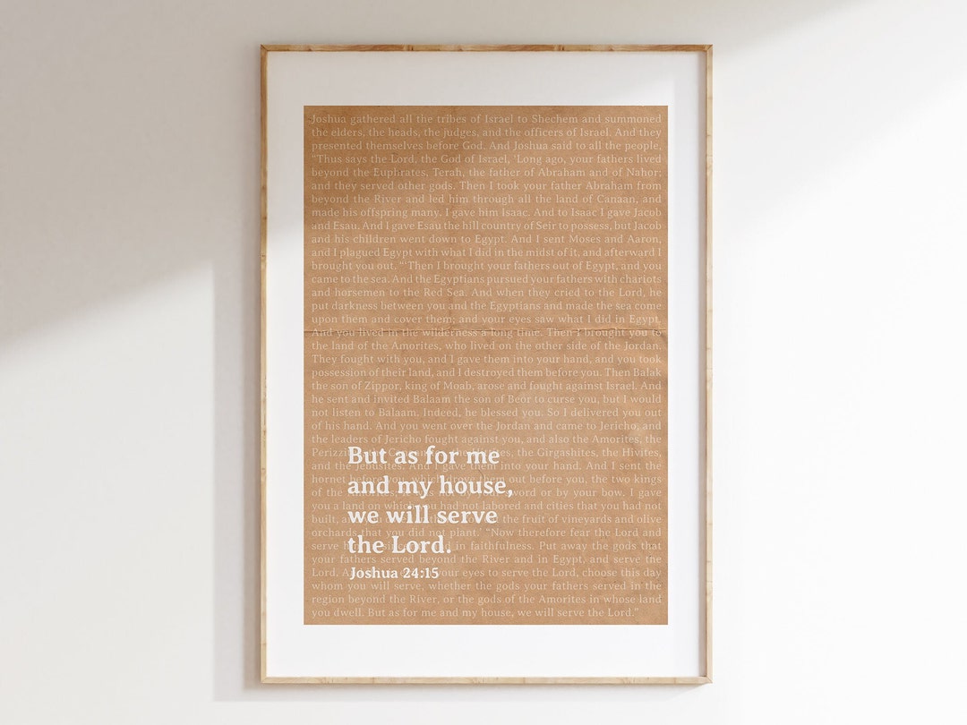 We Will Serve the Lord, Bible Verse Artwork Print, Joshua Print ...