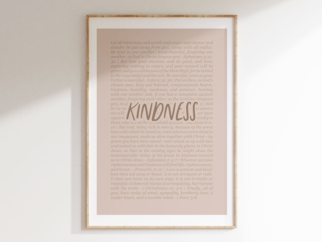 Kindness Fruit of the Spirit Print, Christian Nursery Decor (digital ...