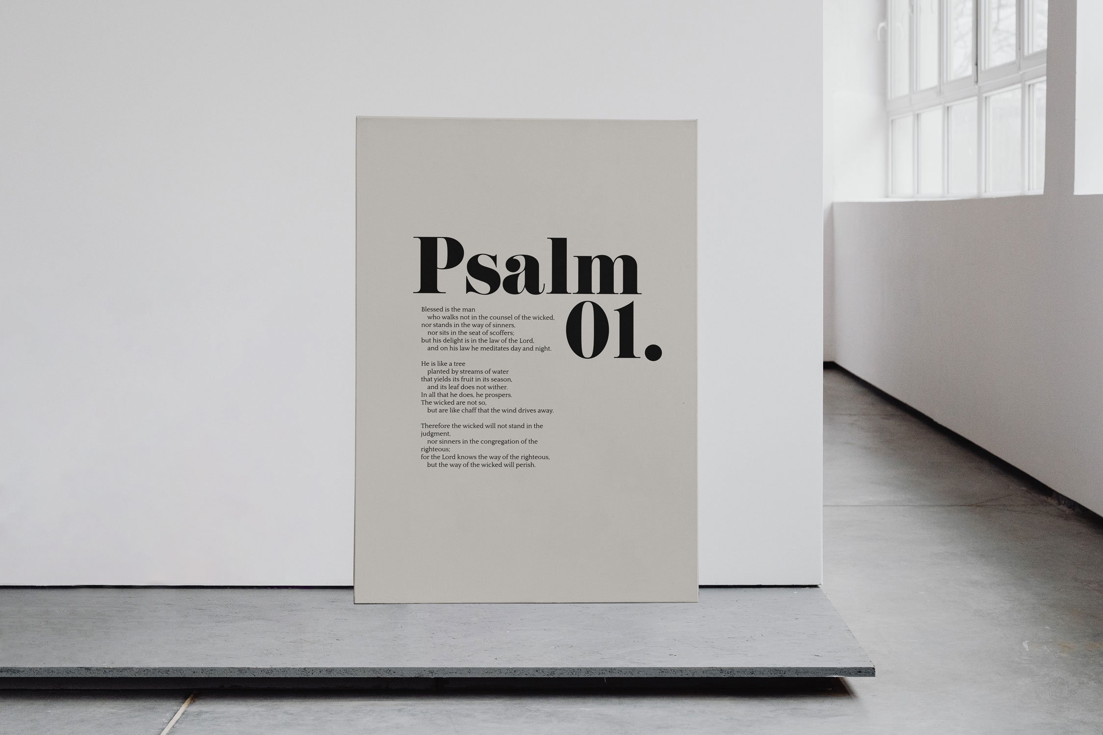 Psalm 1 Bible Verse Wall Art, Minimalist Decor, Christian Modern ...