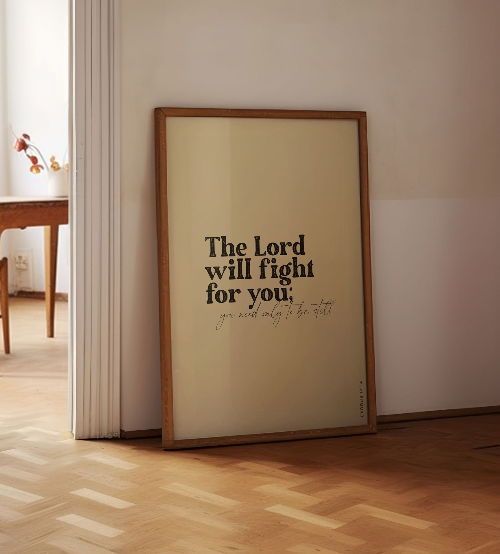 The Lord Will Fight for You Bible Verse Wall Art, Exodus 14:14 ...