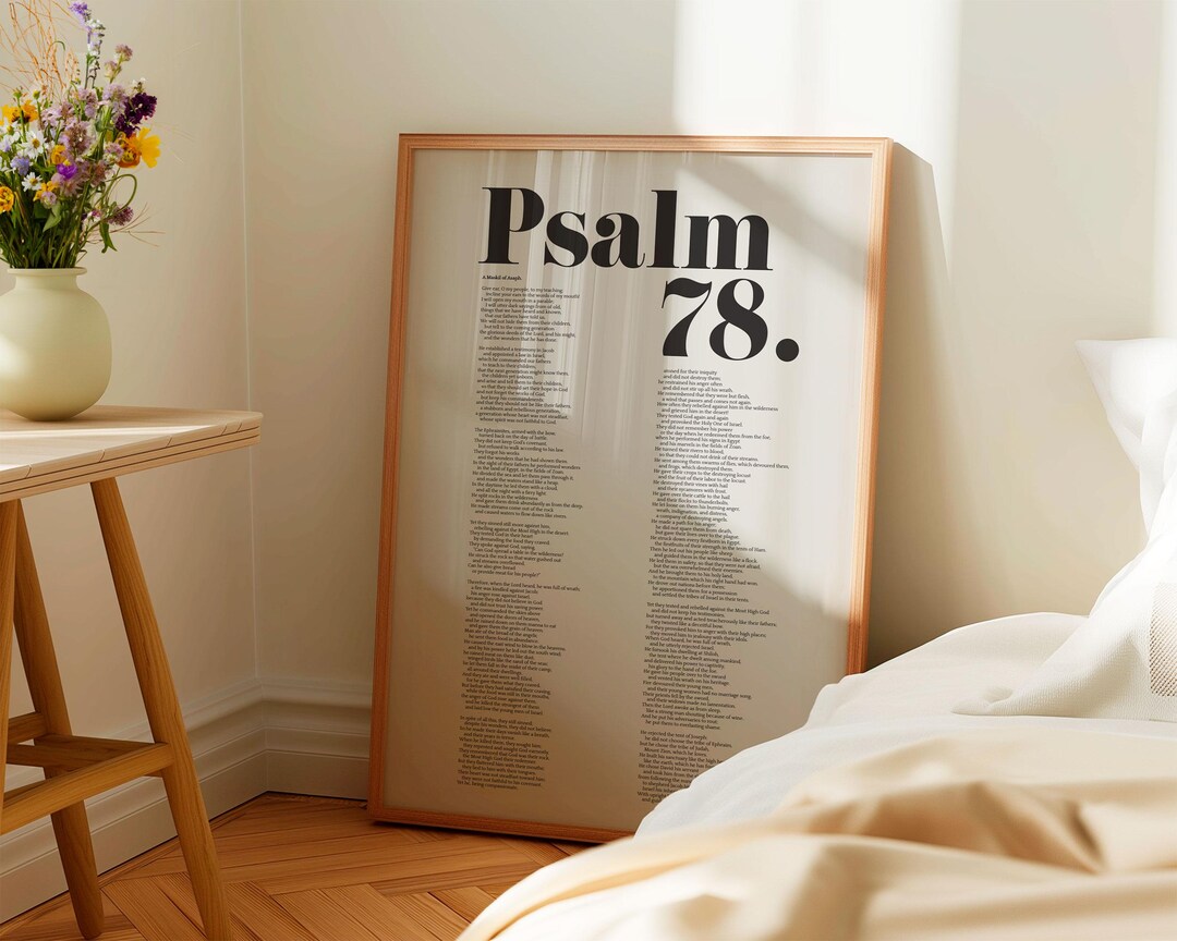 Psalm 78 Full Text Bible Verse Wall Art, DIGITAL DOWNLOAD, Modern ...