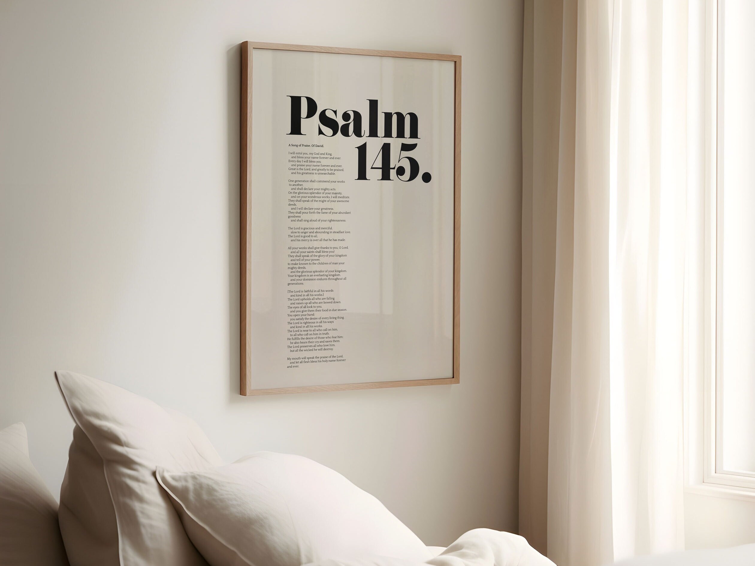 Psalm 145 Bible Verse Wall Art, Bold Home Decor, Christian Modern ...