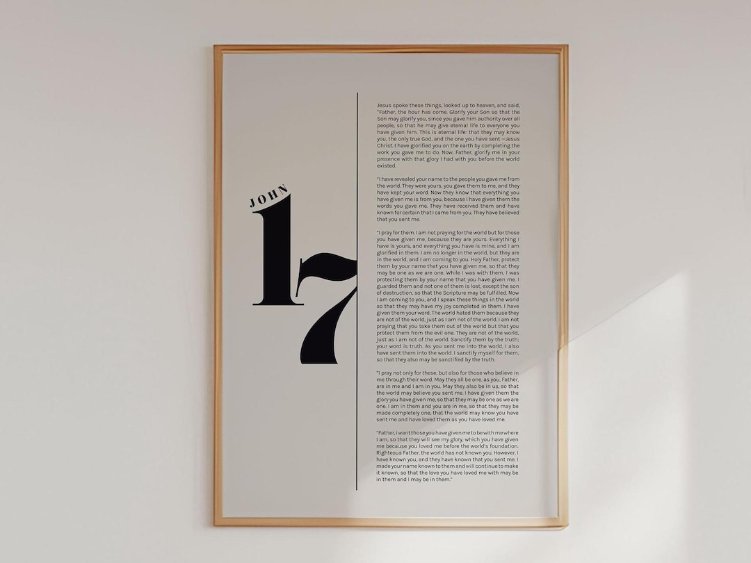 John 17 CSB Modern Bold Bible Verse Wall Art, Christian Art for Home ...