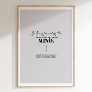 Be Transformed by the Renewing of Your Mind Romans 12:2 Bible Verse ...