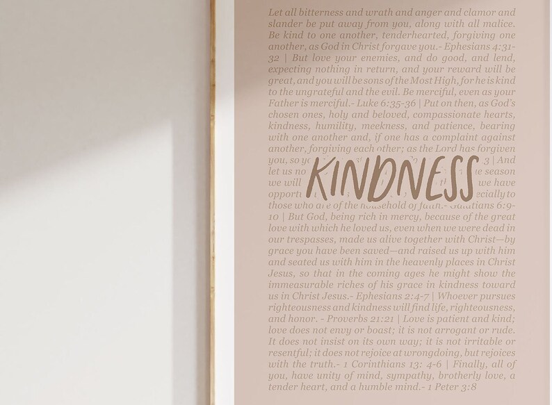 Kindness Fruit of the Spirit Print, Christian Nursery Decor (digital ...