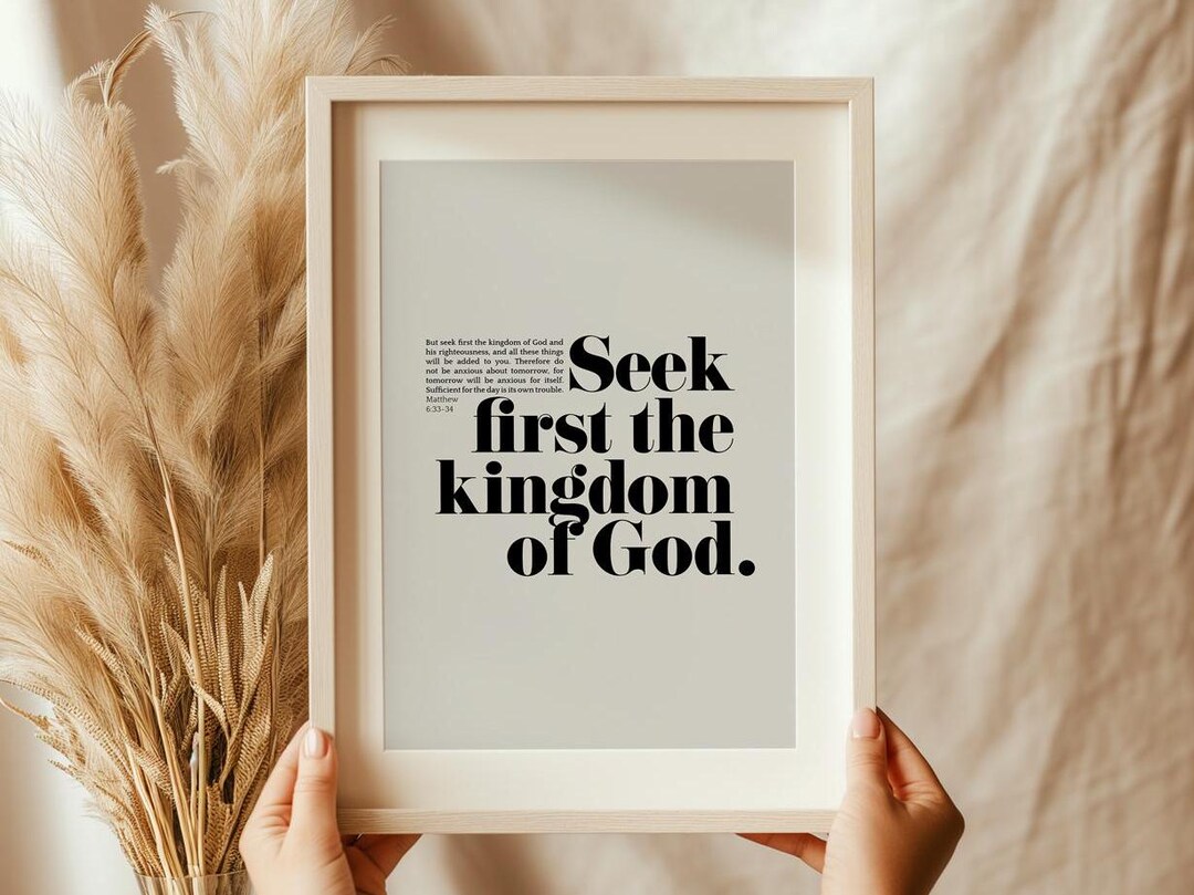 Seek First the Kingdom of God Christian Wall Art DIGITAL DOWNLOAD Print ...