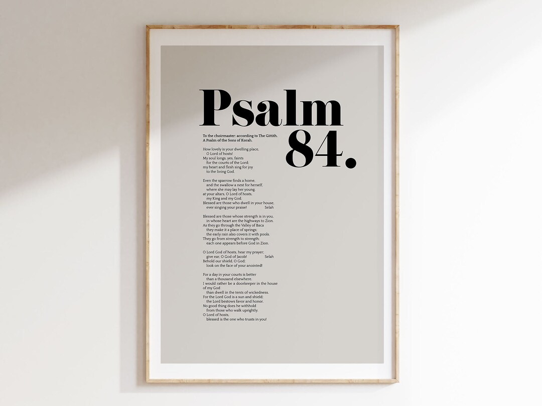 Psalm 84 Bible Verse Wall Art, Minimalist Decor, Christian Modern ...