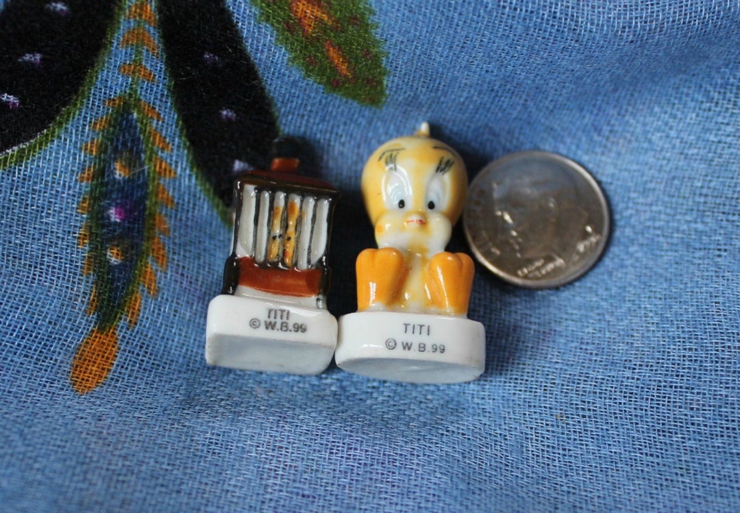 2 Warner Bros Miniature Tweety Bird Figurines - Etsy