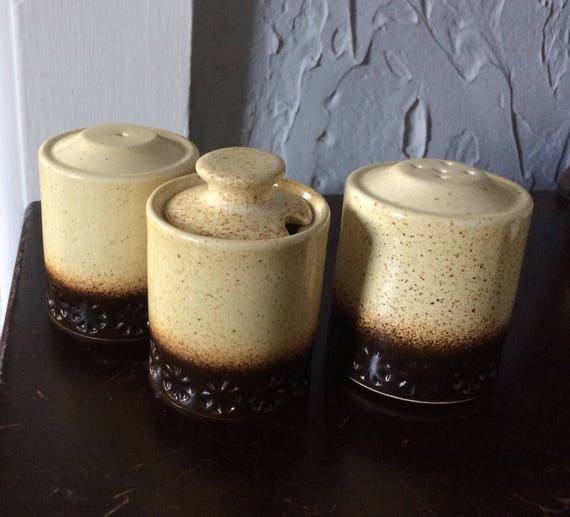 1970s Iden Rye Pottery Salt Pepper Shakers Mustard Pot Sussex - Etsy UK