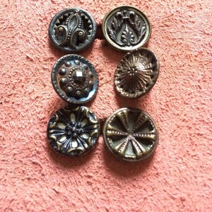 6 Antique Victorian Picture Buttons Different Design Buttons - Etsy