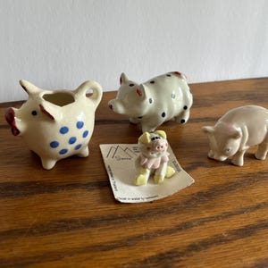 Collection of Four Different Ceramic Pigs - Etsy