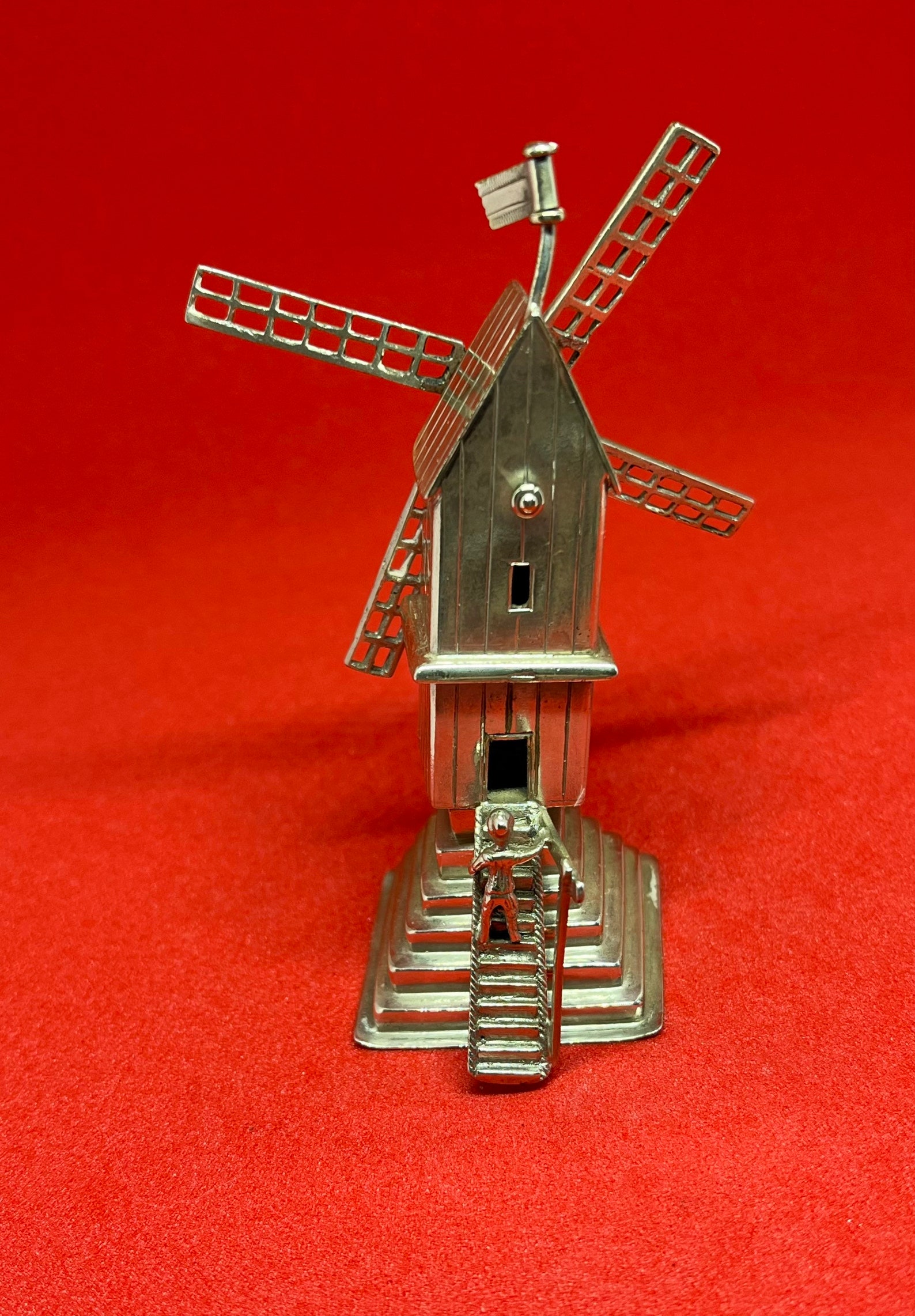 Dutch Silver Miniature Windmill Articulated 835 Continental - Etsy