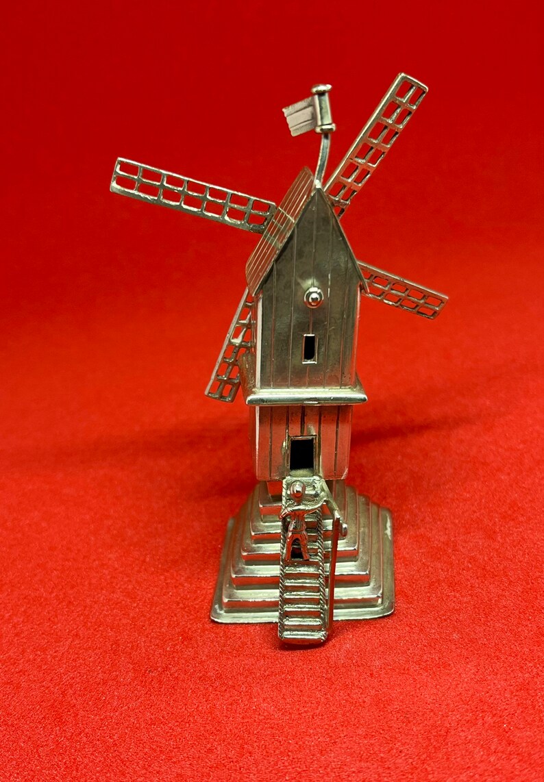 Dutch Silver Miniature Windmill Articulated 835 Continental - Etsy