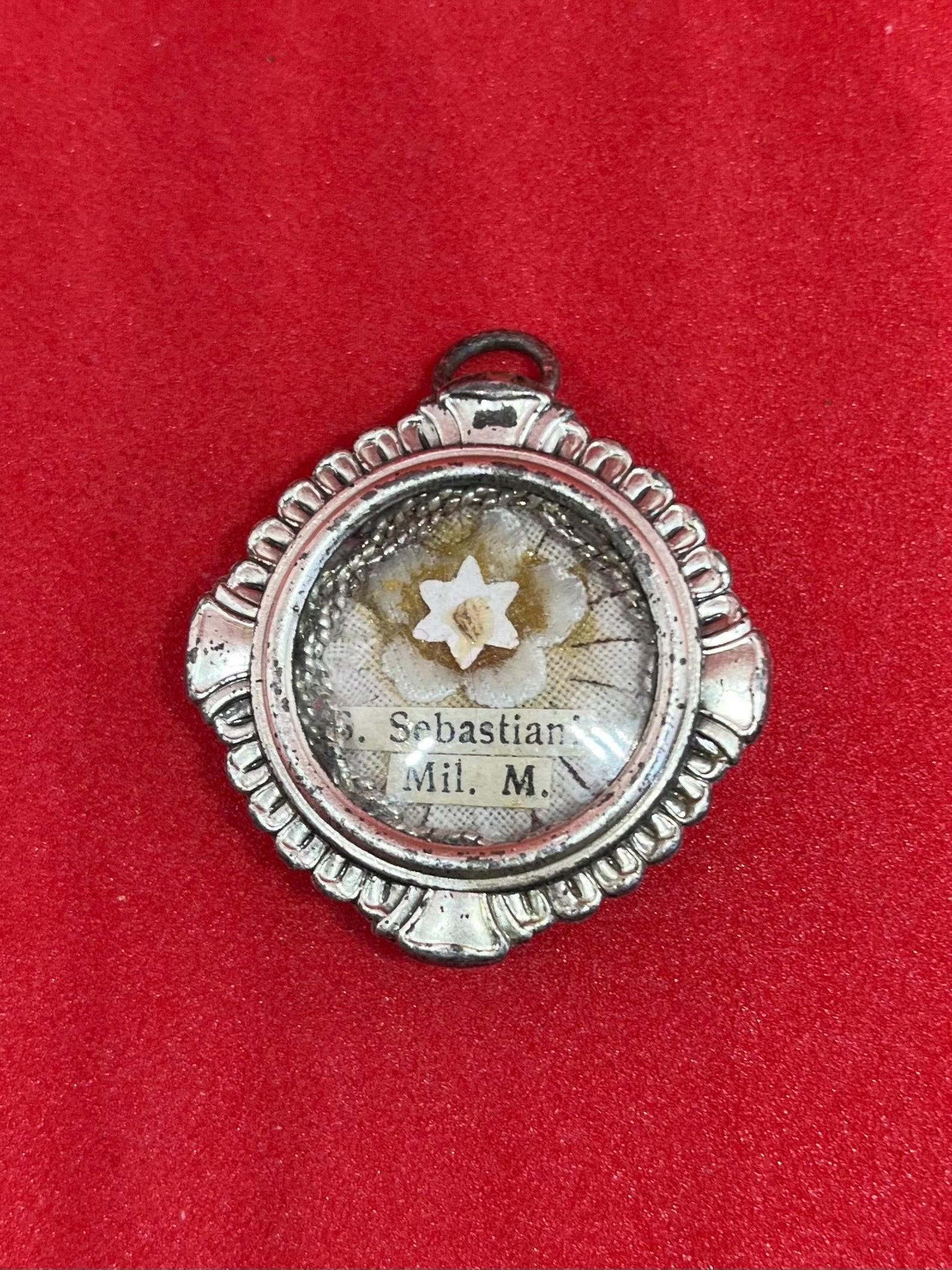 Reliquary Relic of Saint Sebastian- Seal and Threads Intact- No ...