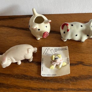 Collection of Four Different Ceramic Pigs - Etsy