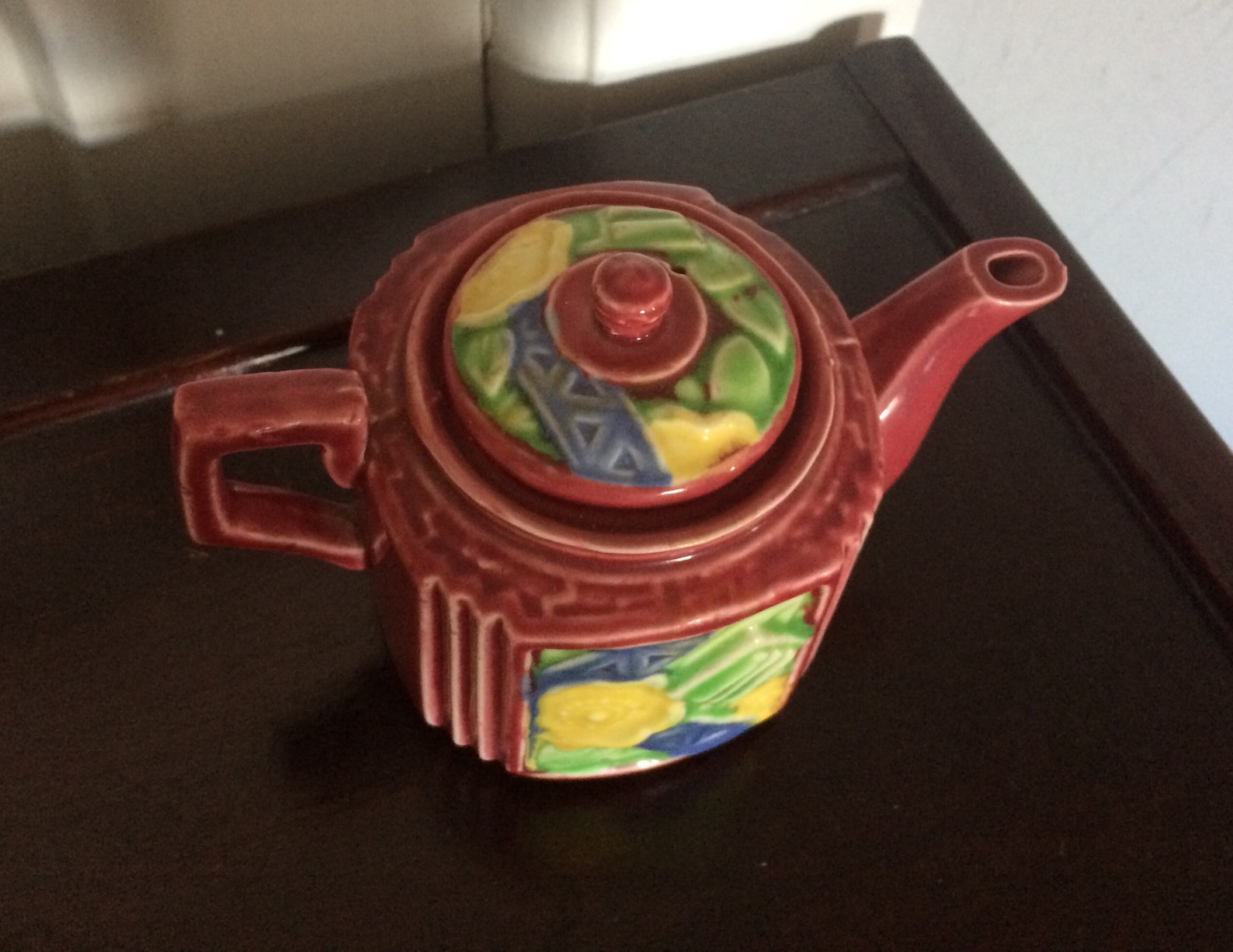 Vtg art deco small teapot MIJ ceramic abstract teapot | Etsy