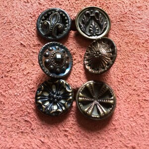 6 Antique Victorian Picture Buttons Different Design Buttons - Etsy