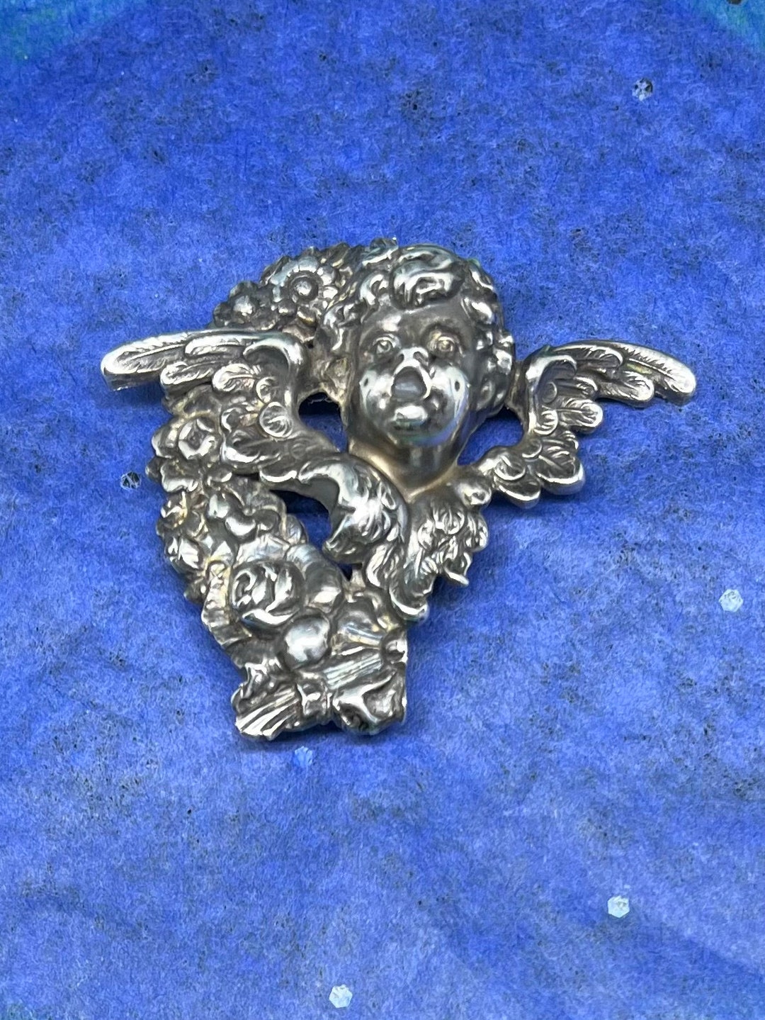 1/2 Antique William Kerr Sterling Silver Cherub Belt Buckle - Etsy