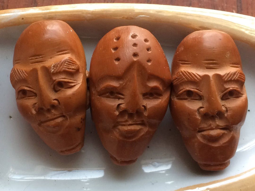 3 Chinese Hediao Olive Nut Carved Lohan Buddha Beads Prayer - Etsy