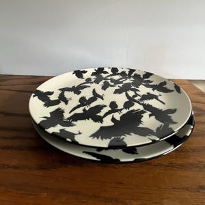 HTF 2 Raven Crows in Flight Plates Flock of Crows Goblin Core Dark ...
