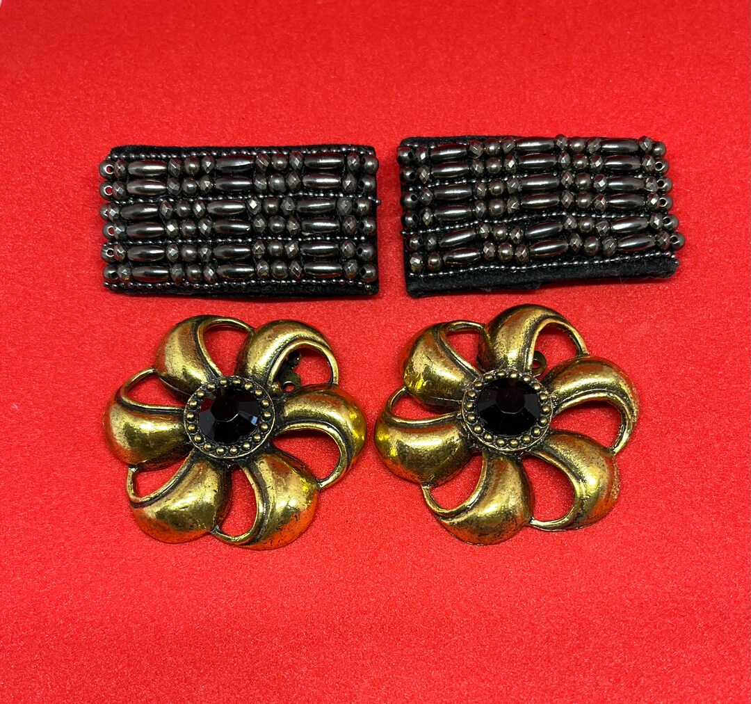 2 Pairs of Vintage Shoe Clips on Original Card - Etsy