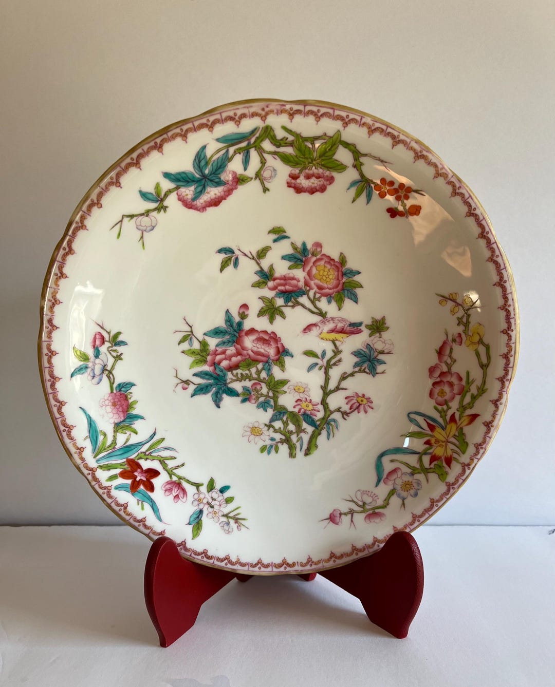 Antique Minton Cuckoo Pattern Round Compote Hand-painted Centerpiece - Etsy