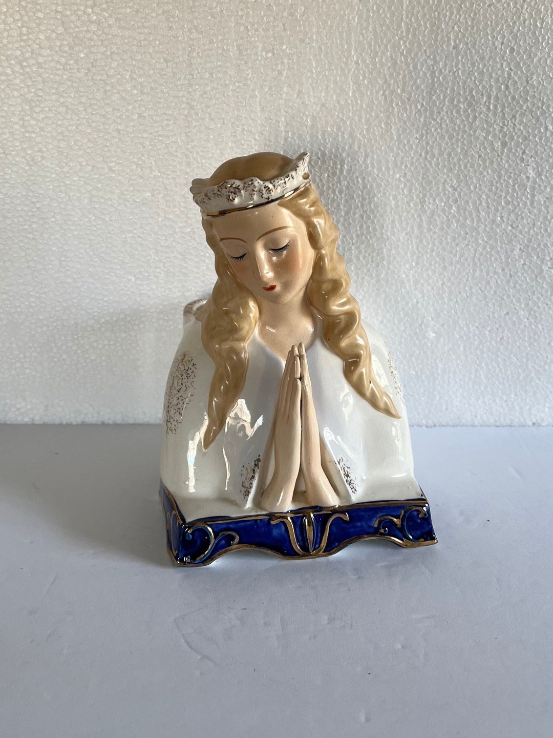 Vtg Shafford Blessed Virgin Mary Ceramic Planter - Etsy