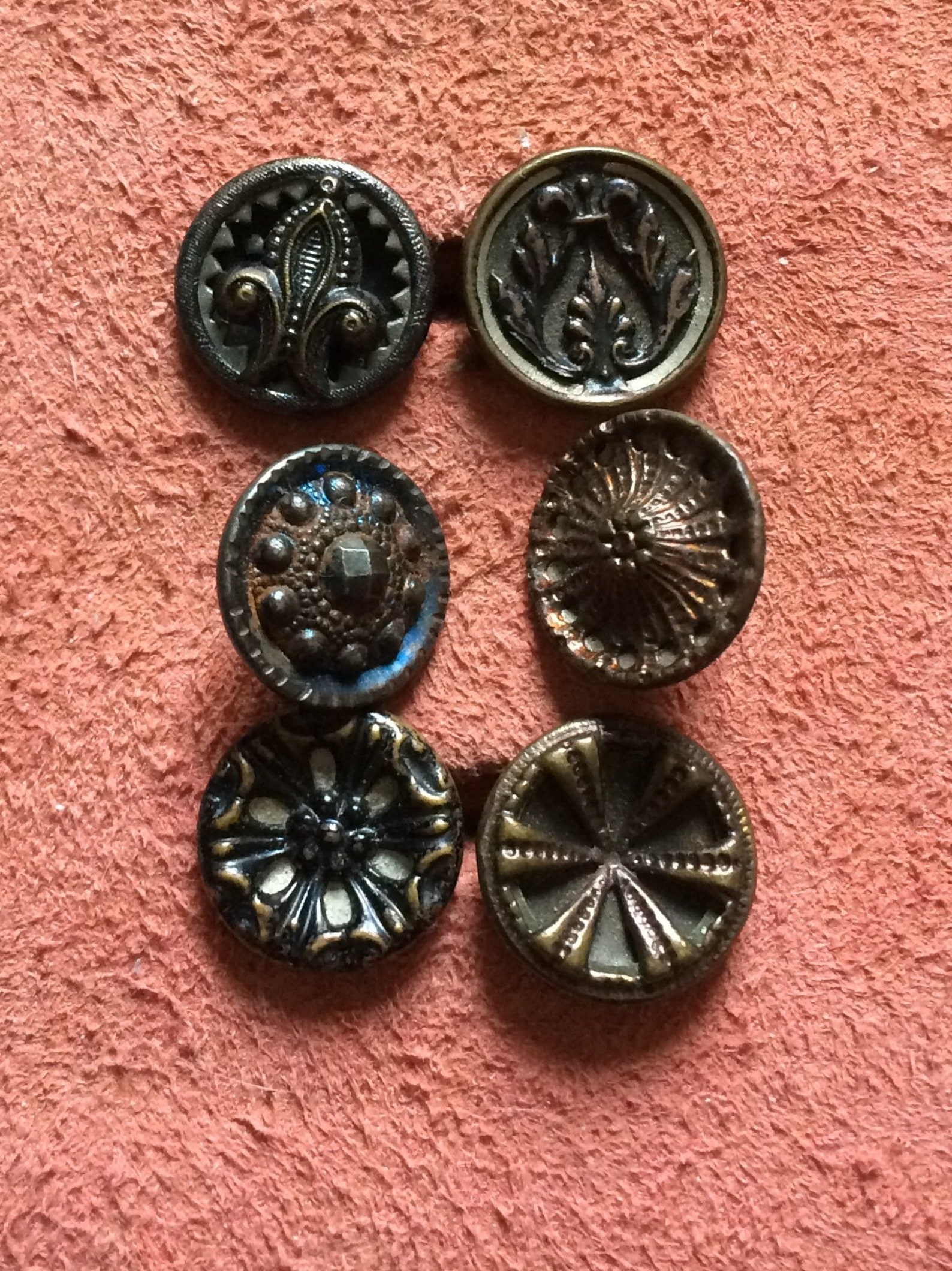 6 Antique Victorian picture buttons different design buttons | Etsy