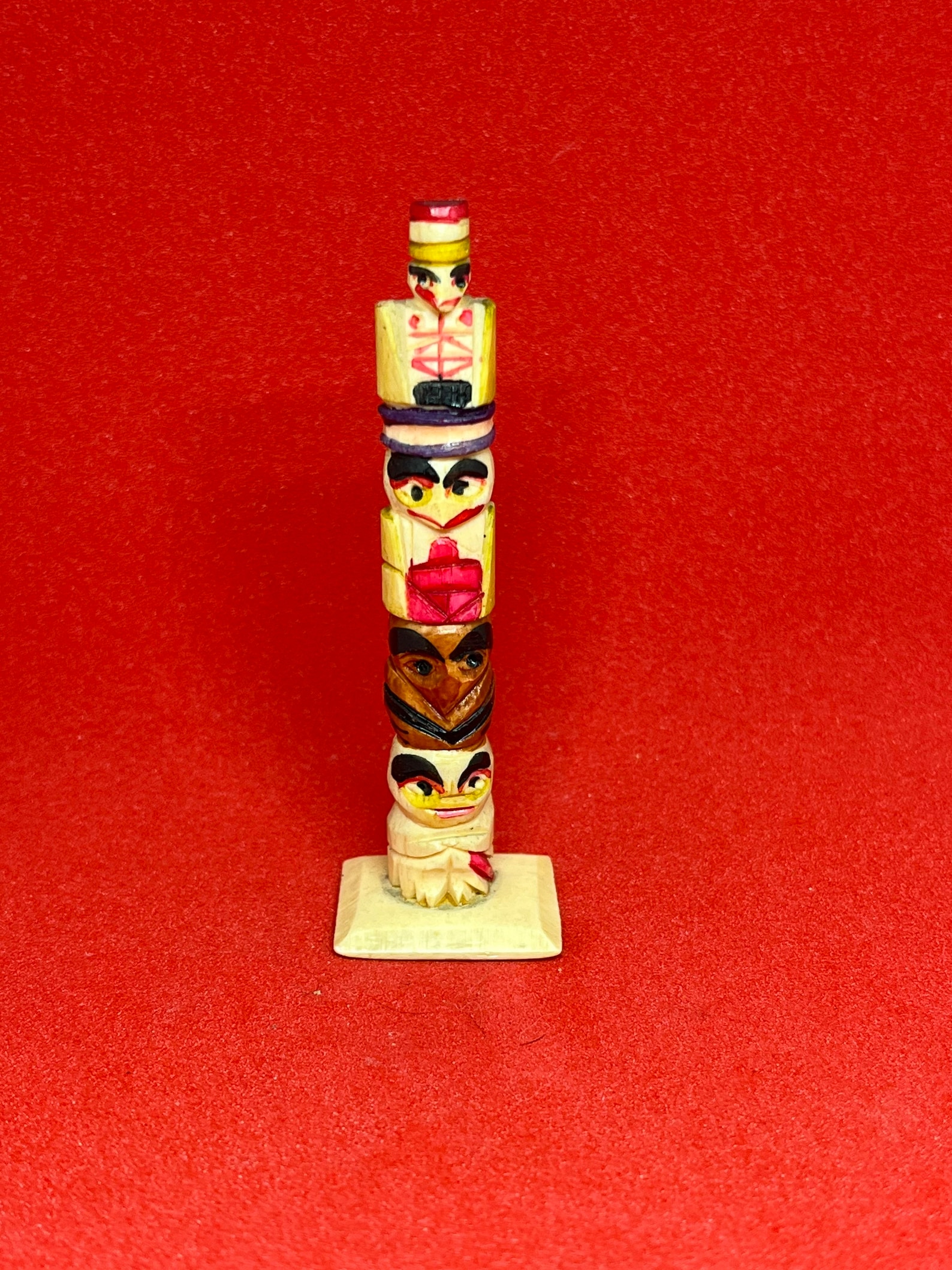 Miniature Inuit Totem Pole Carved Bone - Etsy