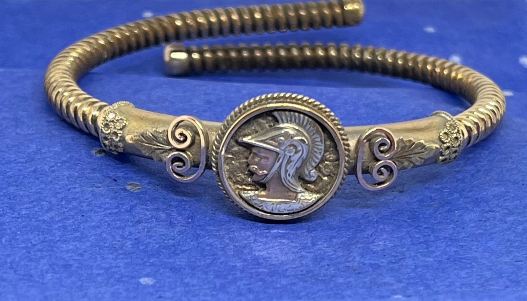 Victorian Edwardian Etruscan Revival Roman Soldier Intaglio Gold Filled ...