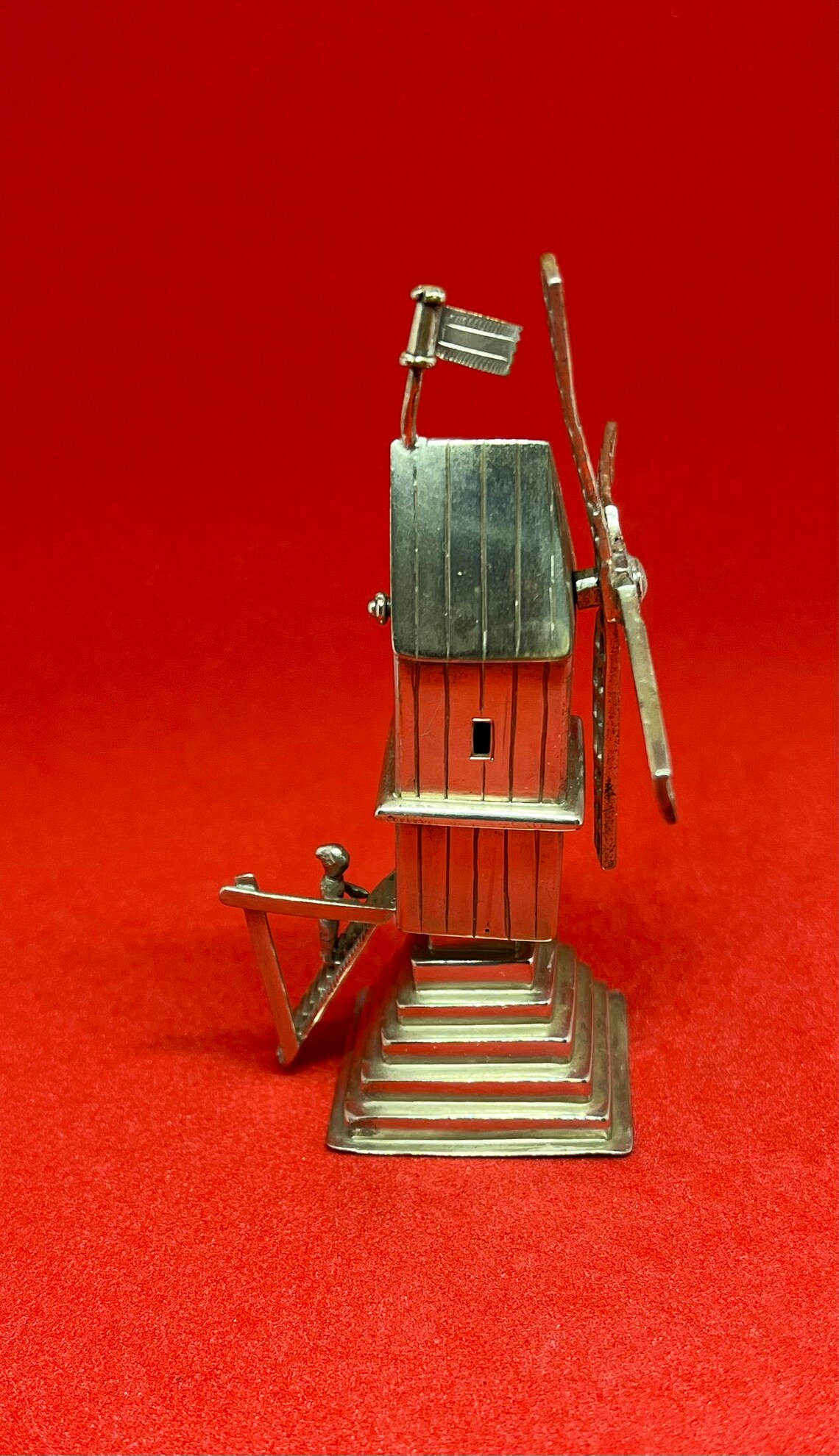 Dutch Silver Miniature Windmill Articulated 835 Continental - Etsy