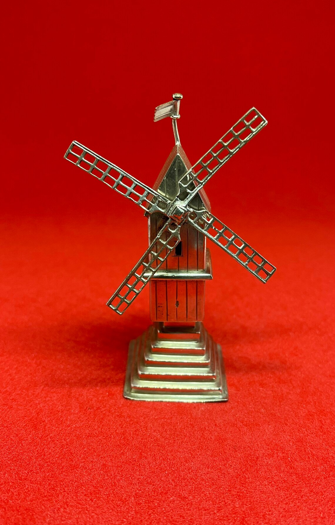 Dutch Silver Miniature Windmill Articulated 835 Continental - Etsy