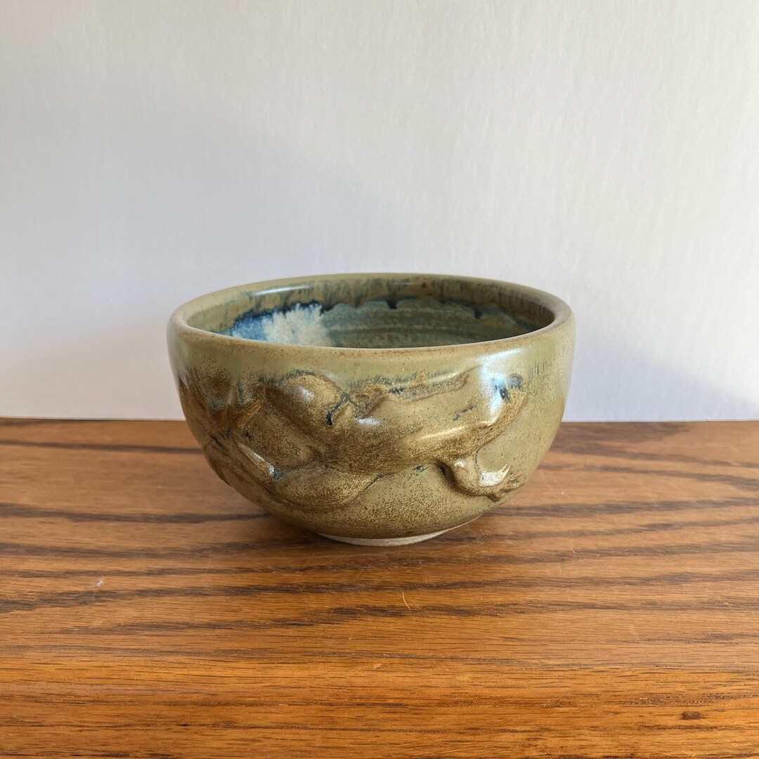 Fabulous Folk Art Frog Bowl Hand Thrown Stoneware 16 Ounce Toad Bowl - Etsy