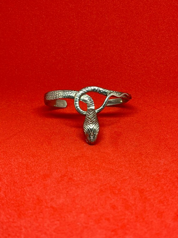 Intertwined snake serpent cuff bracelet - Gem