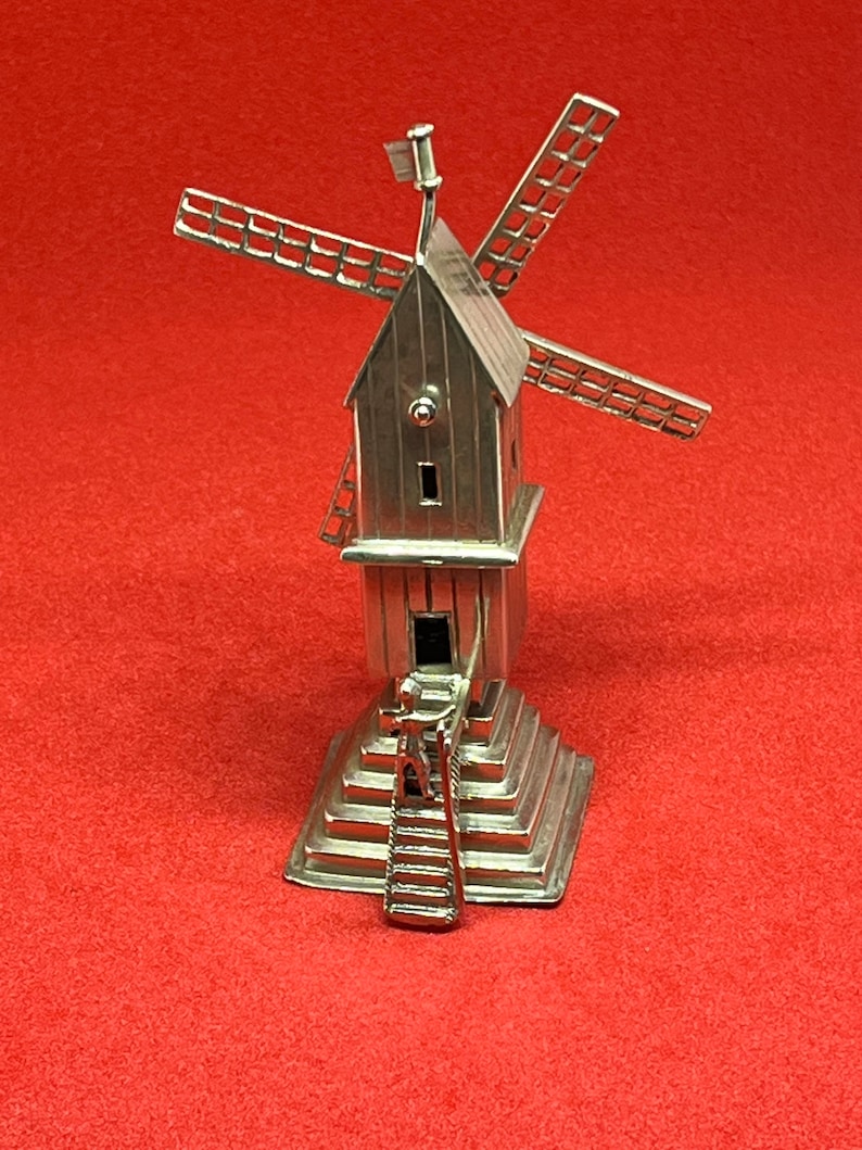 Dutch Silver Miniature Windmill Articulated 835 Continental - Etsy