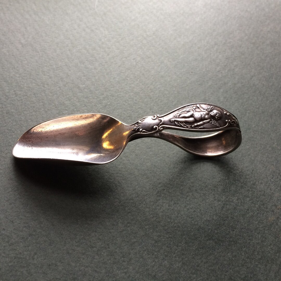 1894 Sterling Medicine Spoon Cupid Curved Handle Sterling - Etsy UK
