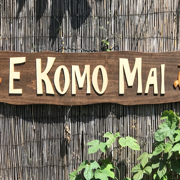 E Komo Mai Welcome Sign - Etsy Australia
