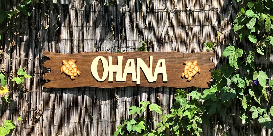 Large OHANA Sign With Turtles - Etsy