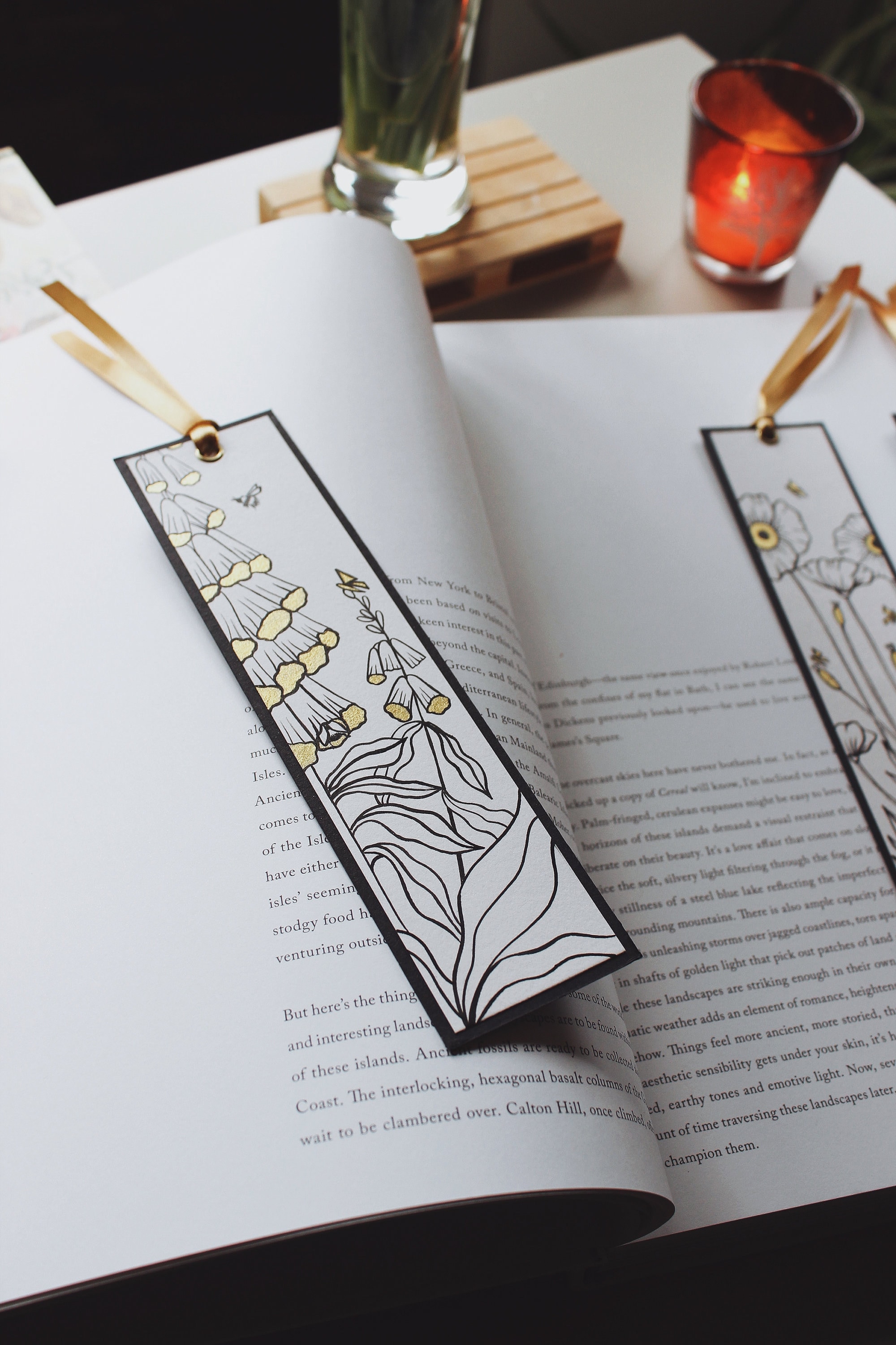 FOXGLOVE BOOKMARK Hand-drawn Bookmark Simple Line Art | Etsy