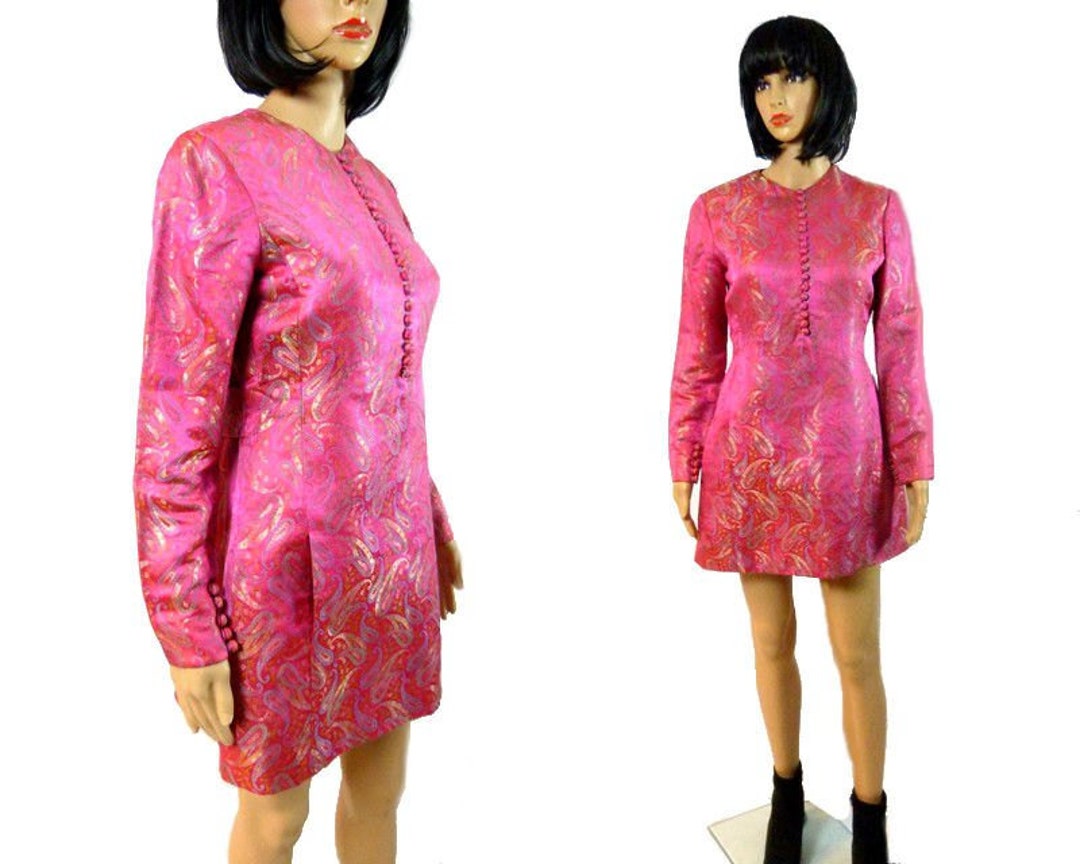 Vintage TINA LESER Original Dress 50's 60's Mod Paisley Sgt Pepper Rare ...