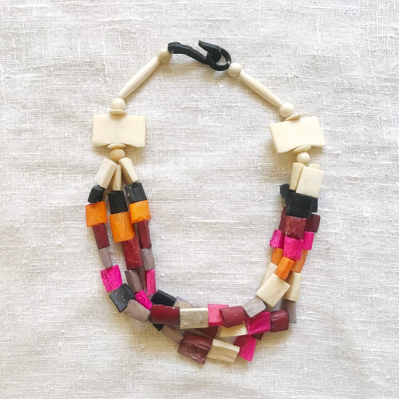 Colorblock Necklace - Etsy
