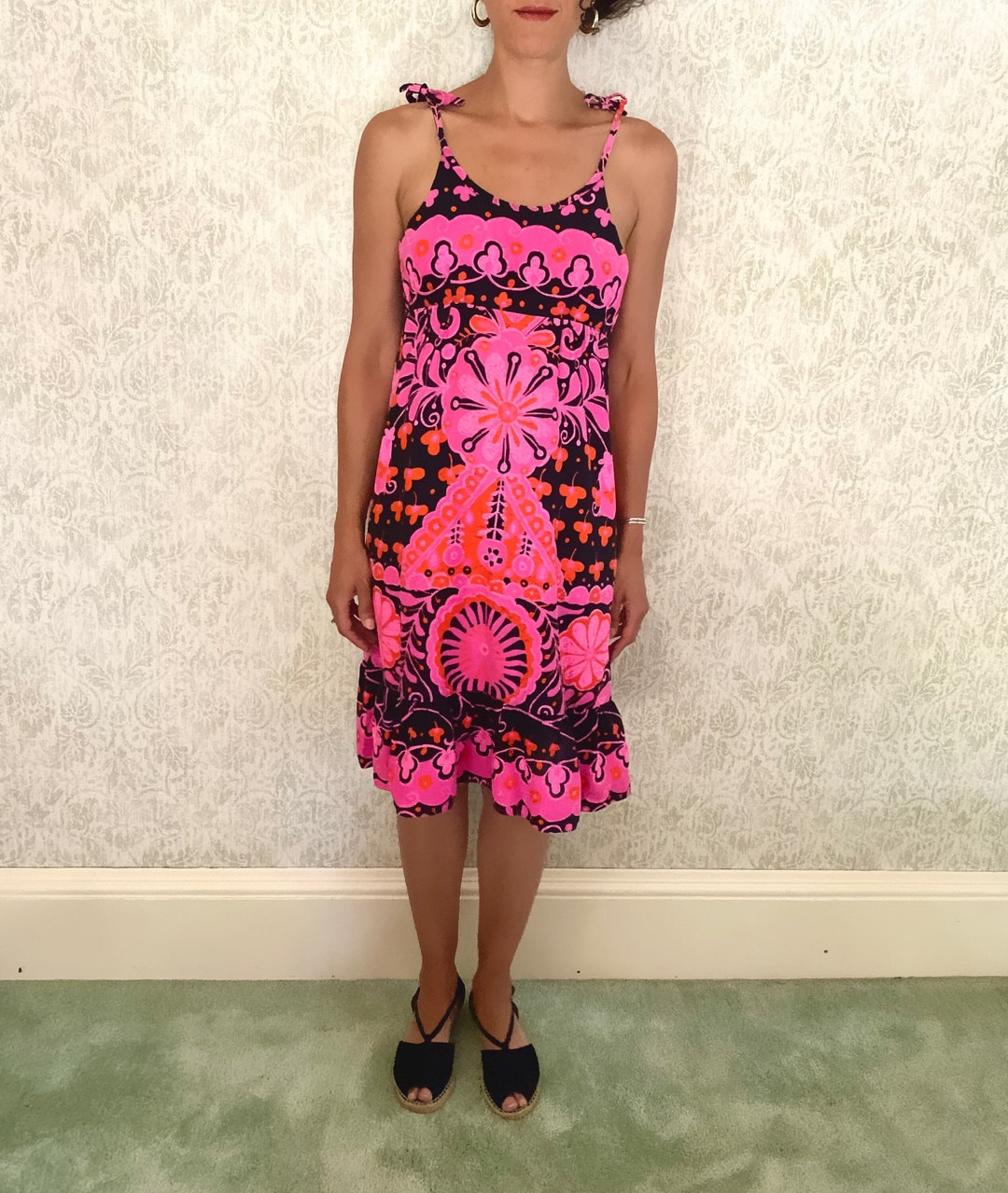 Vintage Psychedelic Sundress 60's SUN WORD Japan Hippie - Etsy