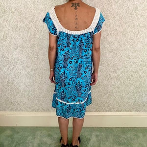 Vintage Crochet Batik Dress Vtg Tent Dress Mumu Beach Vibes - Etsy