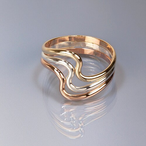 Swirly Flair Gold Above the Knuckle Midi Ring Wire Jewelry | Etsy