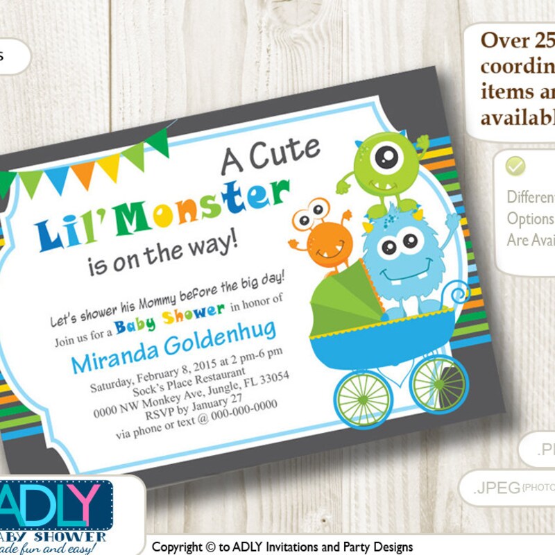 Little Monster Baby Shower - Etsy