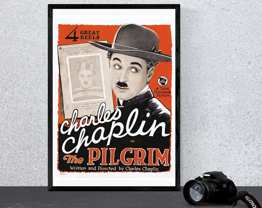 Charles Chaplin the Pilgrim 1921 Silent Film Poster Old - Etsy