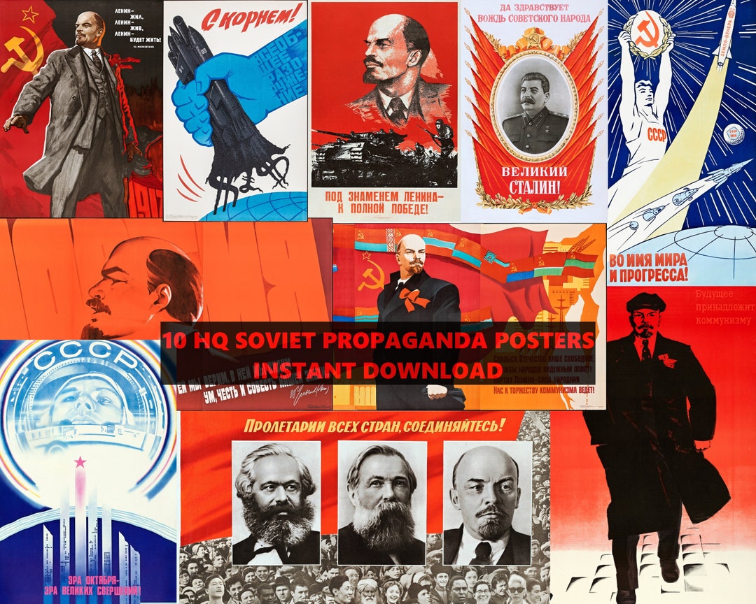 10 HQ Soviet Propaganda Posters Russian Communist Posters - Etsy
