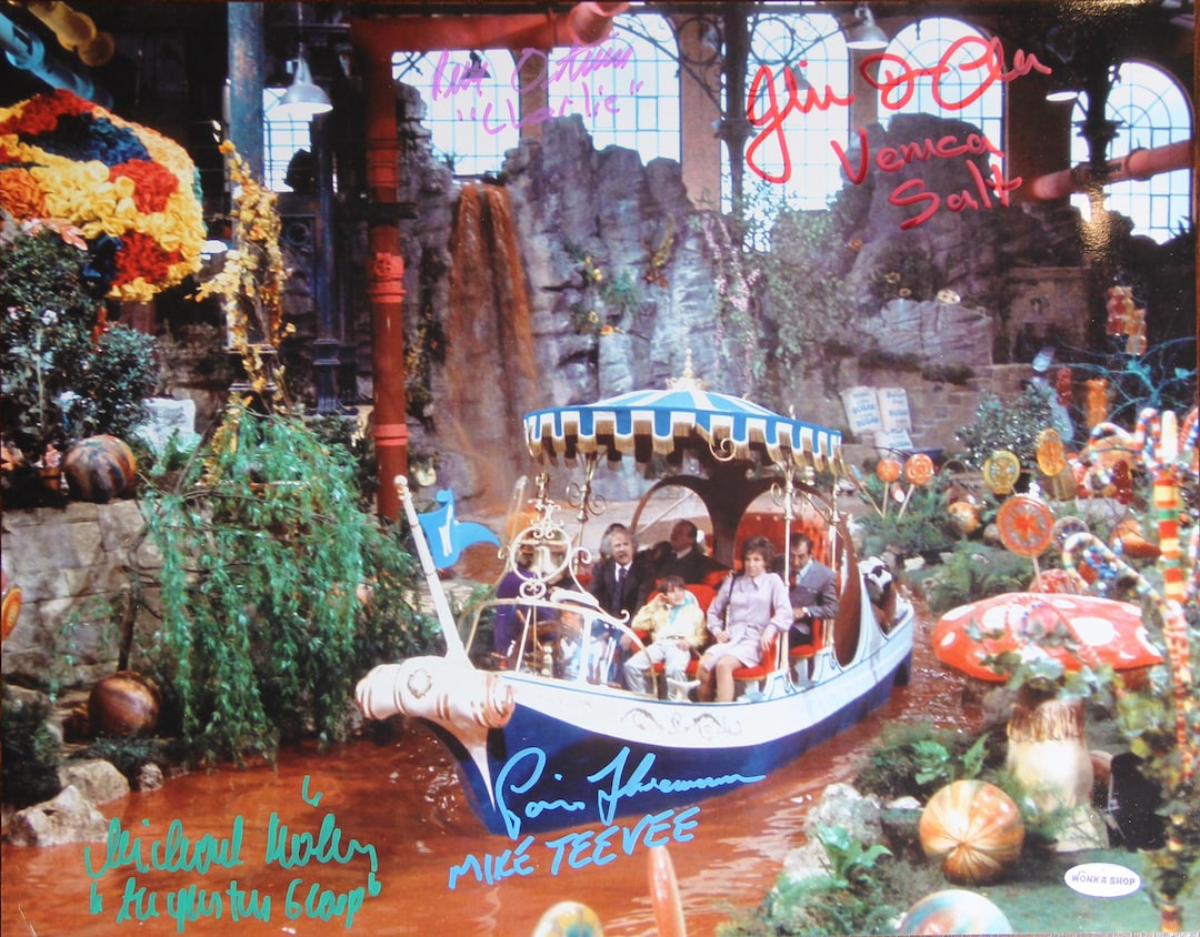 WILLY WONKA Boat Photo AUTOGRAPHED 11" X 14" Signed by Four + Bonuses ...